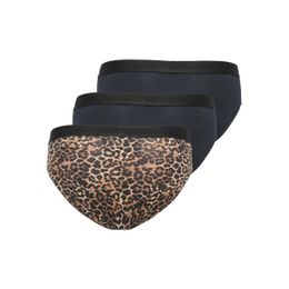 KIDS Only M&auml;dchen Slip "KOGLOLA 3-PACK LOGO BRIEFS ACC", Gr. 122schwarz pack:3, pack schwarz, leo, Jersey, Obermaterial: 95% Baumwolle, 5% Elasthan,