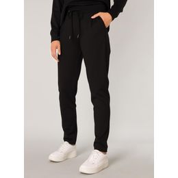 Base Level Damen Sweathose "YOAN", schwarz, Gr. 38, unifarben, Sweatware, Obermaterial: 60% Viskose, 35% Polyamid, 5% Elasthan, Hosen, mit Kordelzug
