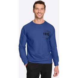 Catamaran Herren Sweatshirtjeansblau, Gr. 44, bedruckt, gemustert, unifarben, 100% Baumwolle, Sweatshirts