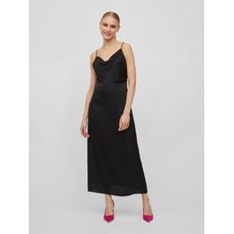 Vila Damen Tr&auml;gerkleid "VIRAVENNA STRAP ANKLE DRESS - NOOS", schwarz, Gr. 40, unifarben, Web, Obermaterial: 100% Polyester, Kleider, Kunstfaser,
