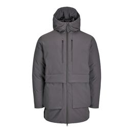 Jack & Jones PlusSize Herren Parka "JCOCHARLIE PARKA JACKET BF PLS", grau, Gr. 4XL, JACK & JONES PLUSSIZE, unifarben, Web, Obermaterial: 100% Polyester, Jacken