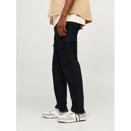 Jack & Jones JACK & JONES Herren Cargohose "JPSTKANE BARKLEY CARGO PANT NOOS", schwarz, Gr. 29, unifarben, Web, Obermaterial: 100% Baumwolle, Hosen