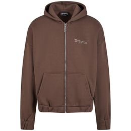 DROPSIZE Herren Sweatjacke "Dropsize Herren Super Heavy Oversized Zip-Hoodie"chocolatebraun, Gr. XS, 70% Baumwolle, 30% Polyester, Sweatjacken