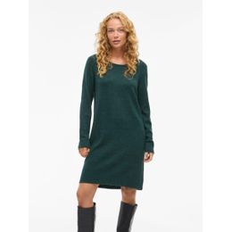 Vila Damen Strickkleid "VIRIL L/S KNIT DRESS - NOOS", gr&uuml;n, Gr. L, meliert, Feinstrick, Obermaterial: 50% Viskose, 27% Nylon, 23% Polyester, Kleider