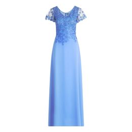 Vera Mont Damen Abendkleid "Damen mit Stickerei"paris blau, Gr. 36, Obermaterial: 100% Polyester. Futter: 100% Polyester, Kleider