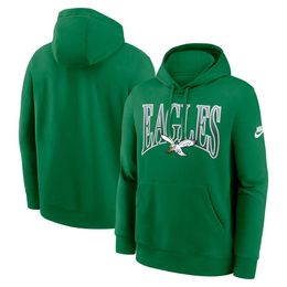 Nike Damen Kapuzenpullover "Nike Hoodie Philadelphia Eagles Nike Rewind Club", gr&uuml;n, Gr. XL, 82% Baumwolle, 18% Polyester, Pullover
