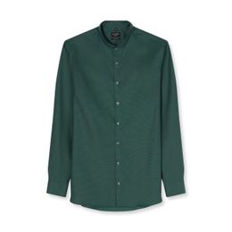 OLYMP Herren Businesshemd "OLYMP No. Six, Super Slim, Stehkragen"gr&uuml;n, Gr. 37, 97% Baumwolle, 3% Elastolefin, Hemden