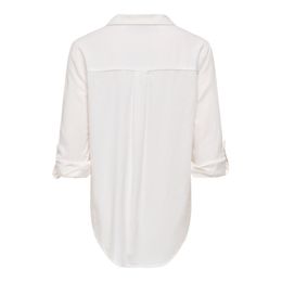 Only Damen Hemdbluse "ONLGOA 3/4 STRAP LINEN BL SHIRT CC PNT"cloud dancer, Gr. XL, unifarben, Web, Obermaterial: 70% Viskose, 30% Leinen, Blusen, mit