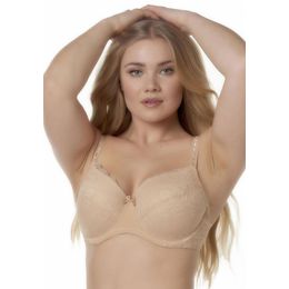 After Eden D-cup & up Damen B&uuml;gel-BH "LOIS", AFTER EDEN D-CUP & UP, Gr. 80, rosa, Spitze, Obermaterial: 87% Polyamid, 13% Elasthan, unifarben, BHs, verstellbare Tr&auml;ger,