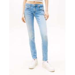 Tommy Jeans Damen Skinny-fit-Jeans "SOPHIE LW SKN", blau, Gr. 34, unifarben, Denim/Jeans, Obermaterial: 98% Baumwolle, 2% Elasthan, Jeans, mit