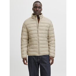 Jack & Jones JACK & JONES Herren Steppjacke "JJEBRADLEY LIGHT PUFFER COLLAR NOOS", beige, Gr. XS, unifarben, Web, Obermaterial: 100% Nylon, Jacken