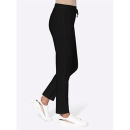 Classic Basics Damen Schlupfhose, schwarz, Gr. 50, unifarben, 72% Viskose, 25% Polyamid, 3% Elasthan, Hosen