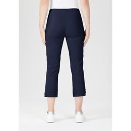 Stehmann Damen 3/4-Hose "Ina", blau, Gr. 42, unifarben, Web, Obermaterial: 65% Viskose, 30% Polyamid, 5% Elasthan, Hosen, 3/4-L&auml;nge mit Stretch