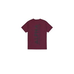 Herren T-Shirt "Backprint T-Shirt"schwarz cherry, Gr. S, Alpha Industries, Obermaterial: 100% Baumwolle, Shirts