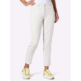 Inspirationen Damen Bequeme Jeans, wei&szlig;, Gr. 38, unifarben, 98% Baumwolle, 2% Elasthan, Jeans