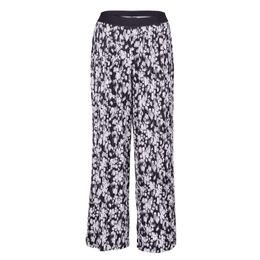 GOLDNER Damen Schlupfhose "Kurzgr&ouml;&szlig;e Florale, elegante VERA Hose", blau, Gr. 22, Obermaterial: 92% Polyester PES. 8% Elasthan EL., Hosen, Mit glattem