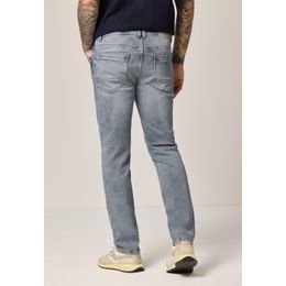 Street One MEN Herren Slim-fit-Jeanslight grau random wash, Gr. 34, unifarben, Jeans, 81% Baumwolle, 18% Polyester, 1% Elasthan, Jeans, Middle Waist