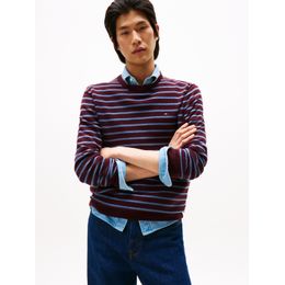 Tommy Hilfiger Herren Rundhalspullover "ESSENTIAL COTTON", blau, Gr. XL, Strick, Obermaterial: 100% Baumwolle, Pullover, Crewneck Regular Fit Premium