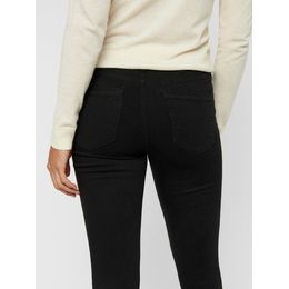 V&eacute;ro Moda VERO MODA Damen Skinny-fit-Jeans "VMTANYA", schwarz, Gr. M, Denim/Jeans, Obermaterial: 50% Baumwolle, 38% Polyester, 9% Viskose, 3% Elasthan, Jeans,