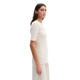 Marc O'Polo MARC O'POLO Damen T-Shirt "aus Organic Cotton-Jersey", beige, Basic, Gr. XL, gestreift, Obermaterial: 100% Baumwolle, Shirts