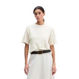 Marc O'Polo MARC O'POLO Damen T-Shirt "aus Slub-Jersey", beige, Basic, Gr. XL, unifarben, Obermaterial: 100% Baumwolle, Shirts