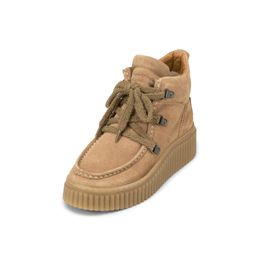 Marc O'Polo MARC O'POLO Damen Stiefelette "mit markanter Rillen-Plateausohle", Gr. 40, beige, Obermaterial: 100% Leder (Rind), unifarben, Schuhe