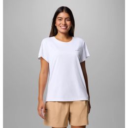Funktionsshirt Columbia, Damen, Gr. M (38/40), wei&szlig;, Obermaterial: 100% Polyester, Shirts Funktionsshirt, sportliche Passform, Kurzarm, f&uuml;r Outdoor-Aktivit&auml;ten