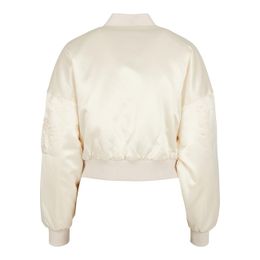 Urban Classics Damen Bomberjacke "Urban Classics Damen Ladies Short Oversized Satin Bomber Jacket"sandwei&szlig;, Gr. 4XL, unifarben, 98% Polyester, 2%