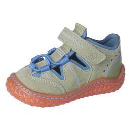 Baby Barfu&szlig;schuh "Jerry WMS: mittel", Pepino BY RICOSTA, Gr. 23, blau, Lederimitat, Textil, Schuhe, Barfu&szlig;schuh mit Gummizug u. Klett,