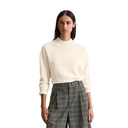 Marc O'Polo Strickpullover MARC O'POLO DENIM "aus softem Schurwolle-Mix", Damen, Gr. L, wei&szlig; (wei&szlig; blush), Obermaterial: 72% Schurwolle, 26% Polyamid, 2% Elasthan, unifarben, Pullover Strickpullover