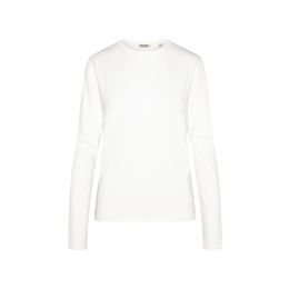 Damen Rundhalsshirt, wei&szlig;, Gr. L, SENSES.THE LABEL, unifarben, Single Jersey, Material: 95% Baumwolle, 5% Elasthan, Shirts, mit Baumwolle