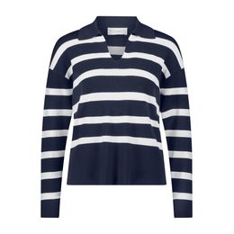 Betty Barclay Damen Strickpullover "Damen mit Streifen", blau, Gr. 42, Obermaterial: 80% Viskose, 20% Polyamid, Pullover