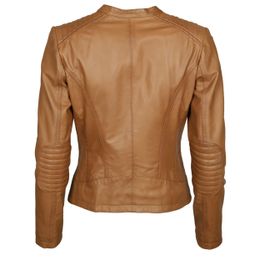 JCC Damen Bikerjacke "125302", braun, Gr. 46, Obermaterial 100% Leder, Lamm / Futter: 100% Polyester, Jacken