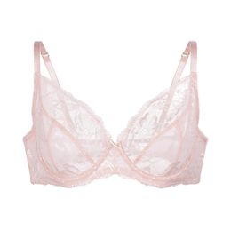 Dorina Damen B&uuml;gel-BH "Perfect Lace", Gr. 95pink, Obermaterial: 90% Nylon, 10% Elasthan, BHs, transparent, mit Spitze, mit B&uuml;gel, Cups leicht