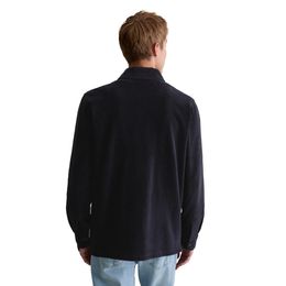 Marc O'Polo Herren Langarmshirtblau depths, Gr. M, MARC O'POLO DENIM, Frottee, Obermaterial: 100% Baumwolle, Shirts, aus softem Frottee-Cord, relaxed fit,