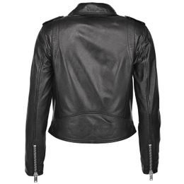Mustang Damen Lederjacke "31021322", schwarz, Gr. XXL, Obermaterial: 100% Lammleder. Innenfutter: 100% Polyester. &Auml;rmelfutter: 100% Polyester, Jacken