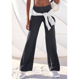 Lascana Damen Sporthose, grau, Gr. S, unifarben, Trikot, Obermaterial: 67% Polyester, 28% Modal, 5% Elasthan, Hosen, Seamless-Sporthose aus