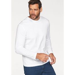MAN'S WORLD MAN'S WORLD Herren Langarmshirt "neue Farbe ", wei&szlig;, Basic, Gr. 48, unifarben, Single Jersey, Obermaterial: 100% Baumwolle, Shirts, Langarm,