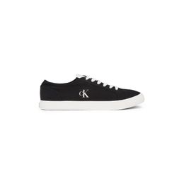 Herren Sneaker "ESS VULC LOW MG CANVAS", Calvin Klein Jeans, Gr. 43schwarz, wei&szlig;, Baumwolle, unifarben mit Farbeinsatz, Schuhe, Schn&uuml;rschuh,