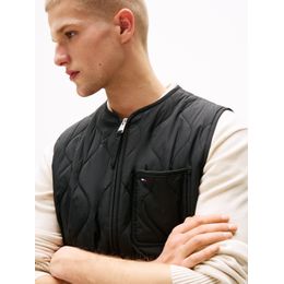 Tommy Jeans Herren Steppweste "TJM QUILTED VEST EXT", schwarz, Gr. L, Web, Obermaterial: 100% Polyamid. Futter: 100% Polyester, Westen, Mit