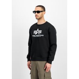 Herren Sweater "Basic Sweatshirt BL", schwarz, Gr. S, Alpha Industries, Obermaterial: 80% Baumwolle, 20% Polyester, Sweatshirts
