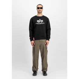 Herren Sweater "Basic Sweatshirt BL", schwarz, Gr. XXXL, Alpha Industries, Obermaterial: 80% Baumwolle, 20% Polyester, Sweatshirts