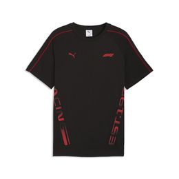 T-Shirt Puma "F1 Lifestyle T7 T-Shirt Herren", Herren, Gr. L, schwarz, Obermaterial: 100% Baumwolle. Rippe: 71% Baumwolle, 29% Polyester, clean, regular fit, Rundhals, Shirts T-Shirt