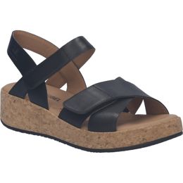 Josef Seibel Damen Sandale "Evita 03, schwarz", Gr. 38, schwarz, Obermaterial: 100% Rindsleder Leather cow., Schuhe