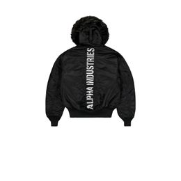 Herren Winterjacke "45/P Hooded Custom", schwarz, Gr. XL, Alpha Industries, Obermaterial: 100% Nylon. Futter: 100% Nylon. F&uuml;llung: 100% Polyester,