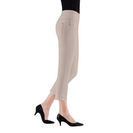 Casual Looks Damen Stretch-Hose, grau, Gr. 20, unifarben, 72% Viskose, 25% Polyamid, 3% Elasthan, Hosen
