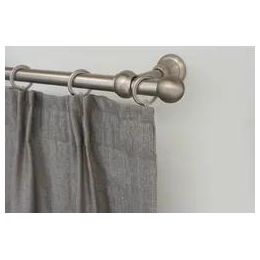 Gardinenstange Garesa "ANDREA", silber (mattnickelfarben), L:100cm &Oslash;:20mm, Metall, Gardinenstangen, Vorhanggarnitur, verl&auml;ngerbar, Endknopf Kugel kurz, mit Ringen