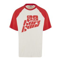 Karl Kani Herren T-Shirt "Karl Kani Signature Colorblock Raglan T-Shirt", rot, Gr. M, bedruckt, 100% Baumwolle, Shirts