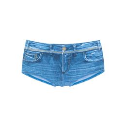 Kangaroos Damen Bikini-Hotpants "Patty", blau, Gr. 38, bedruckt, Polyamid, Badehosen, mit recyceltem Polyamid