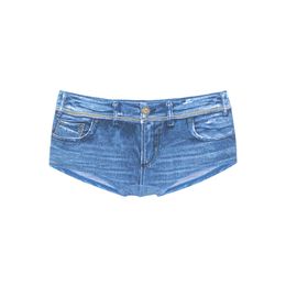 Kangaroos Damen Bikini-Hotpants "Patty", blau, Gr. 44, bedruckt, Polyamid, Badehosen, mit recyceltem Polyamid